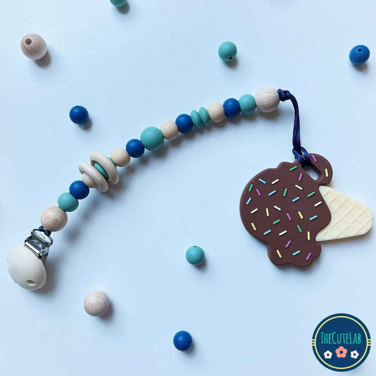 Chocolate Ice Cream Teething Chain – TheCuteLab.SA